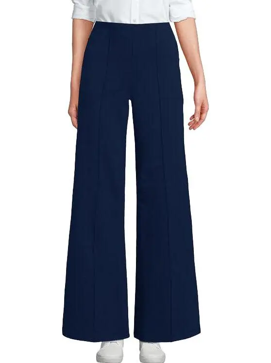 LANDS' END Starfish High Rise Palazzo Pants - Deep Sea Navy