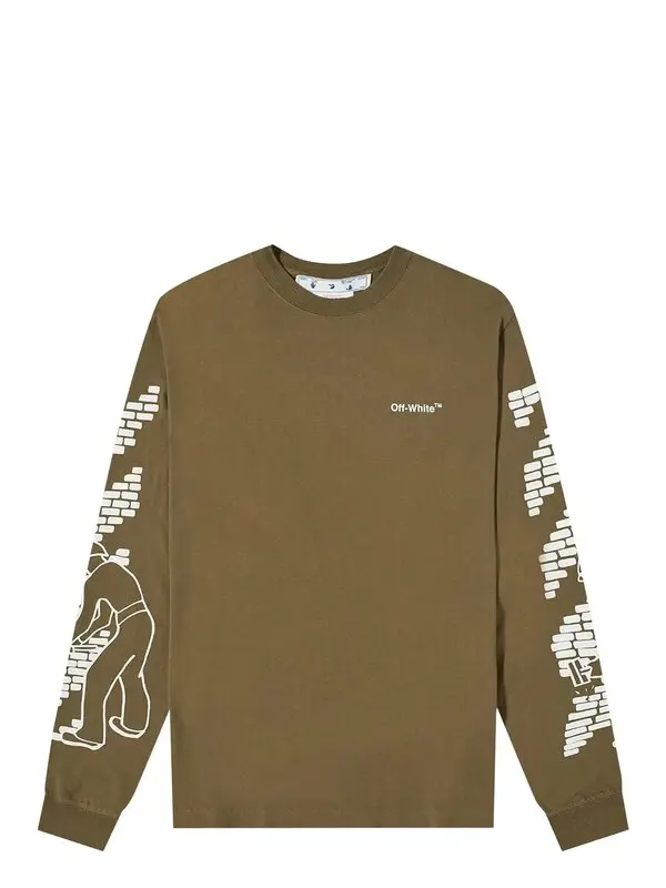 Off-White Bricks Skate Long-sleeve Tee /white - Green