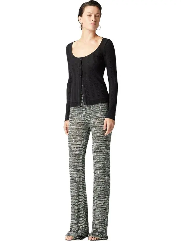 Missoni Tone-on-tone Cotton And Zigzag Viscose Cardigan - Black
