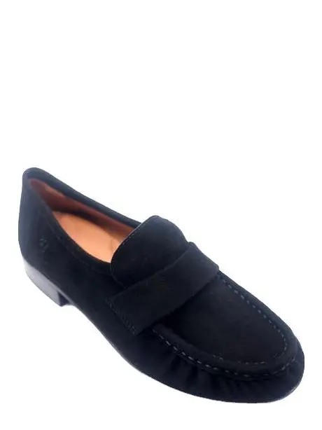 Gentle Souls By Kenneth Cole Crew Woven Leather Loafer - Black Suede