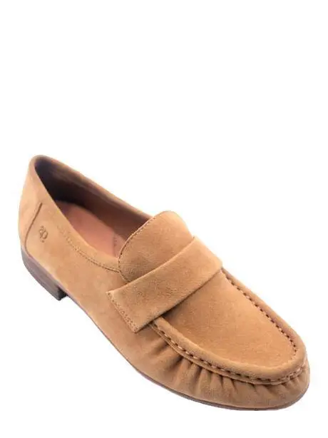 Gentle Souls By Kenneth Cole Crew Woven Leather Loafer - Camel Suede