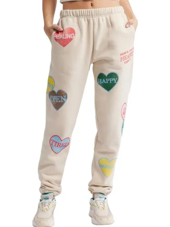 THE MAYFAIR GROUP How's Your Heart Sweatpants - Cream