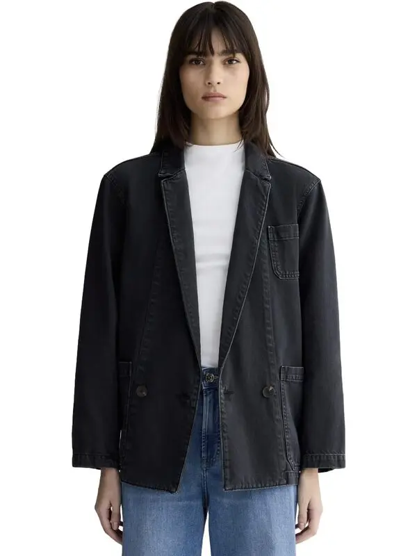 Everlane Denim Chore Blazer - Black