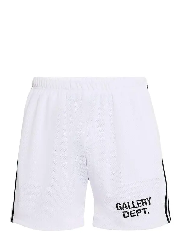GALLERY DEPT. Mesh Venice Court Shorts - White Wblack