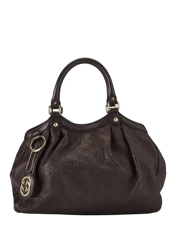 Gucci Guccissima Sukey Tote - Brown