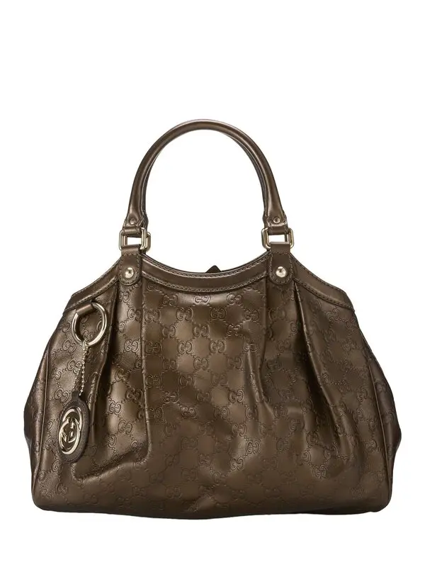 Gucci Guccissima Sukey Tote - Brown