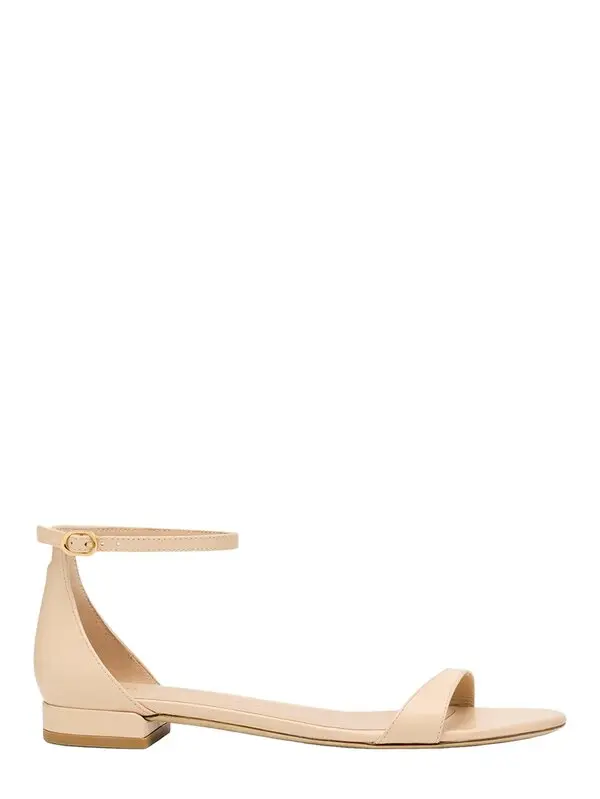 STUART WEITZMAN Nudist Leather Sandals - Barely Beige