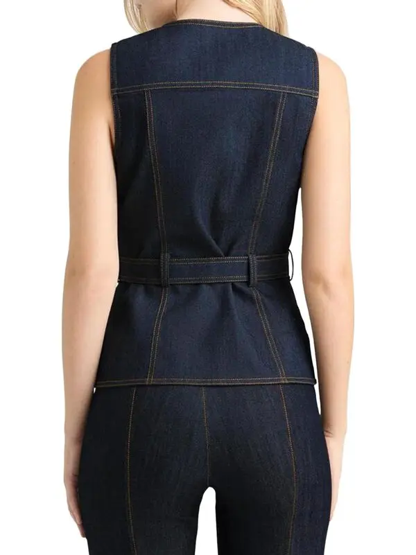 Cinq À Sept Reenee Belted Vest - Indigo