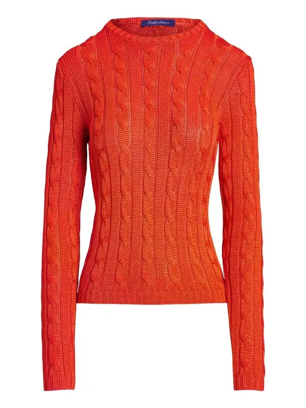 Ralph Lauren Aran-knit Jumper - Orange