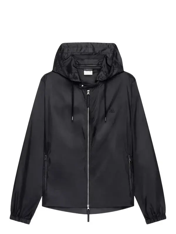 COURREGES Hooded Windbreaker - Black