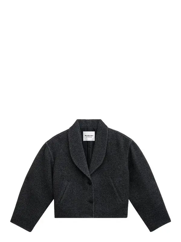 MARANT ETOILE Lanna Virgin Wool Coat - Anthracite