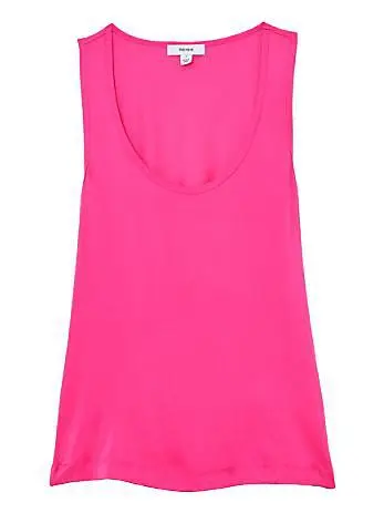 REISS Ruby Sleeveless Top - Fuchsia Pink