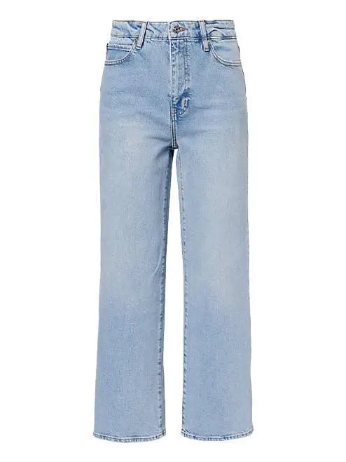FRAME The Wide Five-pockets Wide-leg High-rise Stretch-denim Jeans - Dolly
