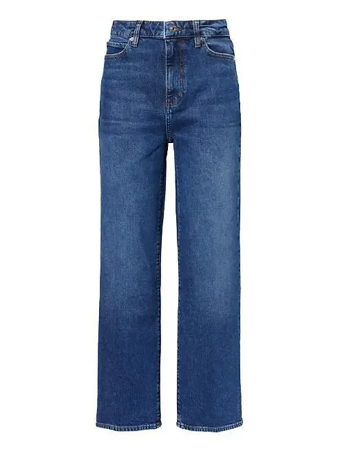 FRAME The Wide Five-pockets Wide-leg High-rise Stretch-denim Jeans - Rival