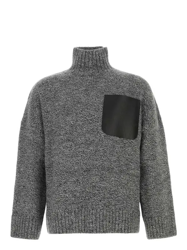 JW Anderson Melange Knit Sweater - Grey