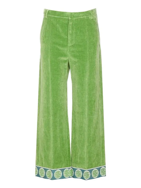 Valentino Garavani Wide Leg Trousers - Green