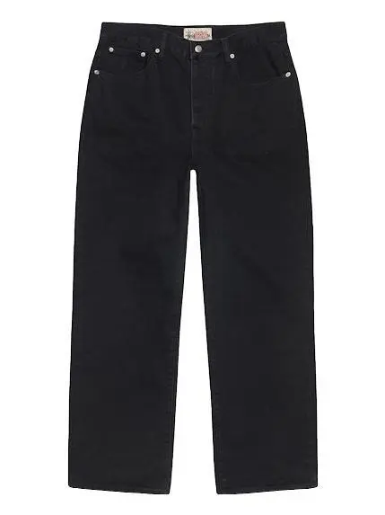 StÜssy Relaxed Fit Denim Jeans - Black