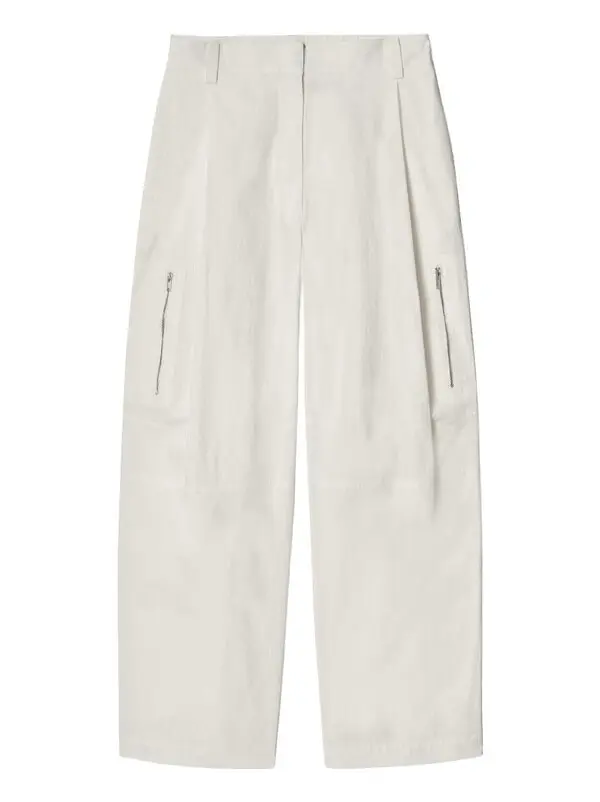 Cos Utility Barrel-leg Cargo Trousers - White