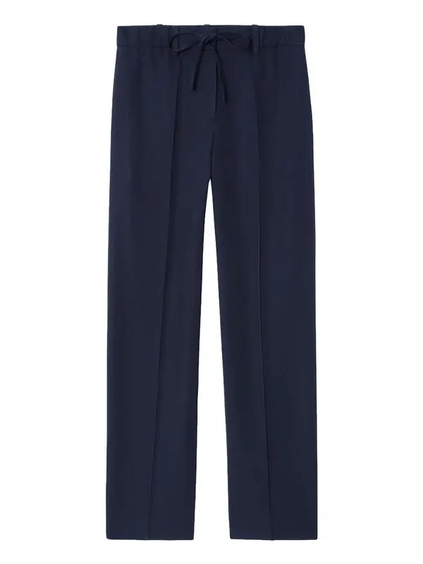 Cos Drawstring Straight-leg Trousers - Navy