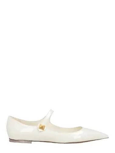 Valentino Garavani Leather Ballet Flats - White
