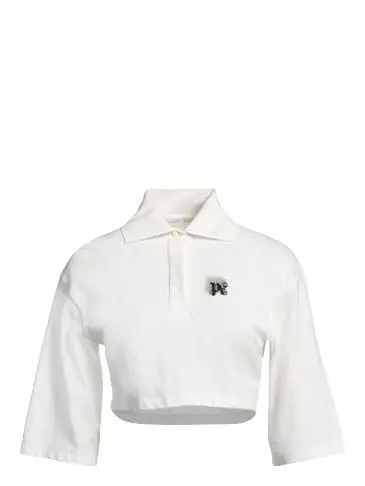 Palm Angels Polo Shirt With Brand Logo - White