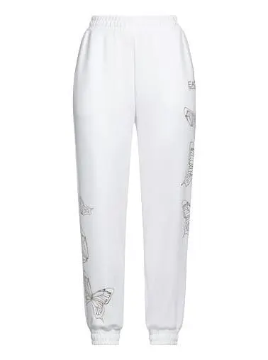 EA7 Tapered Leg Jersey Pants - White