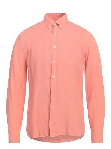 HACKETT Shirt Size Linen - Salmon Pink