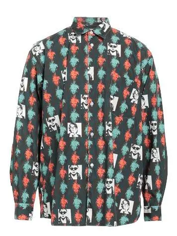 Comme Des Garçons Andy Warhol Shirt Deep Teal Size Cotton - Green