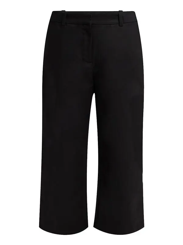 Proenza Schouler White Label Proenza Schouler Pswl Cali Cropped Wide Leg Pants - Black