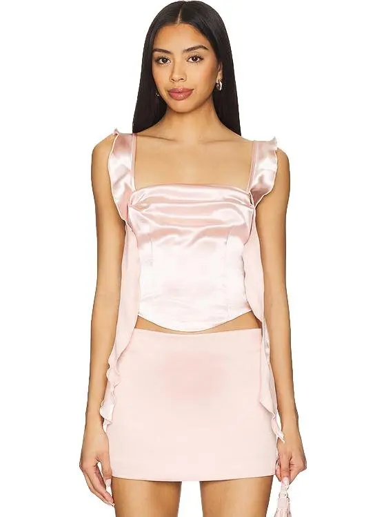 MORE TO COME Olivia Corset Top - Blush