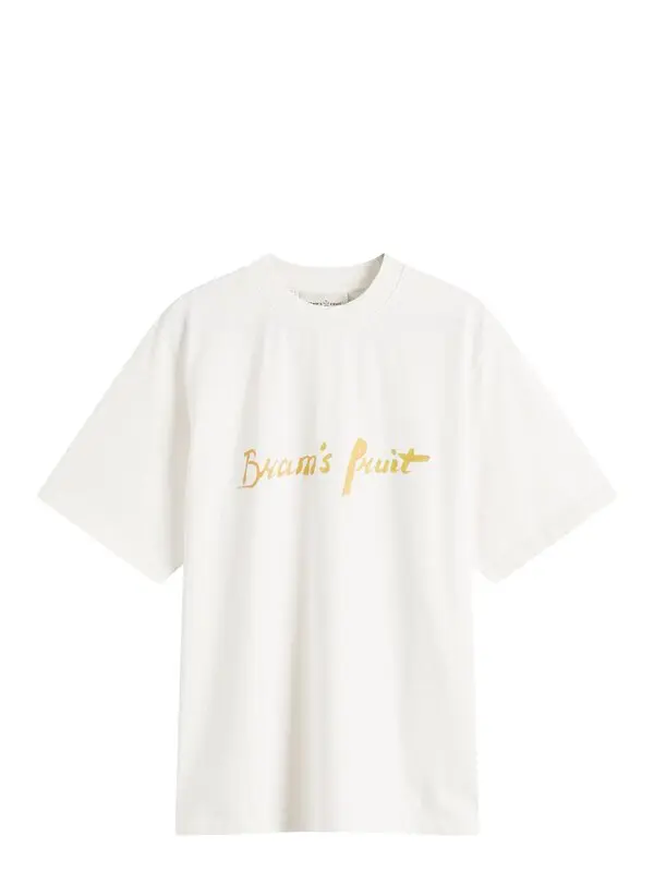 BRAM'S FRUIT Mum's Script Logo T-shirt - White