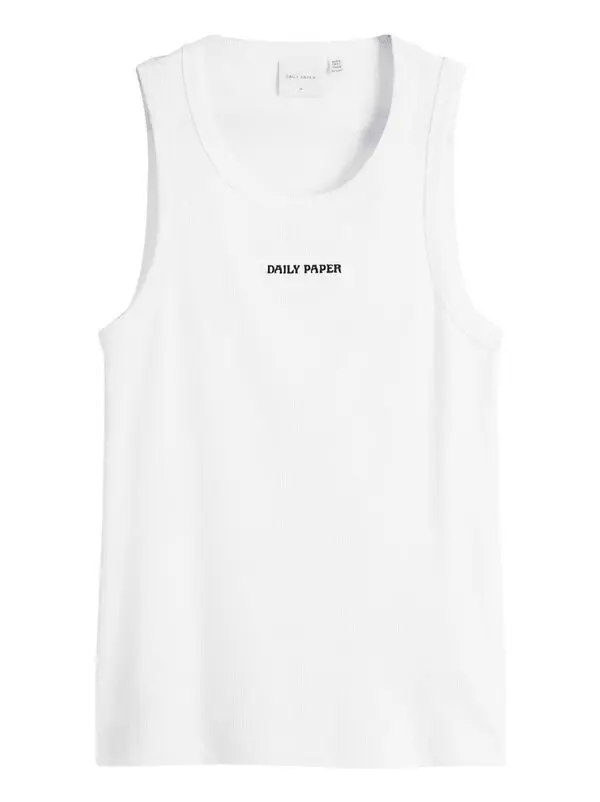 DAILY PAPER Dias Ribbed Tank Top - White