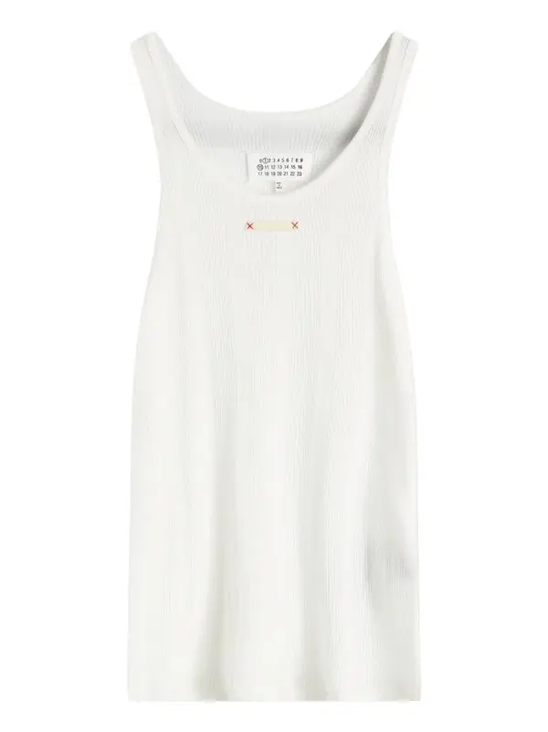 MAISON MARGIELA Ribbed Tank Top - Off White