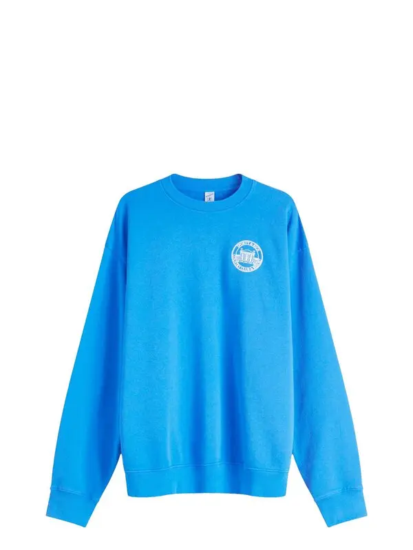 SPORTY & RICH Vendome Resort Crewneck - Paris Blue White