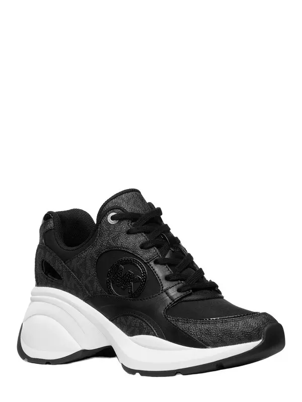Michael Kors Zuma Signature Logo Trainer - Black