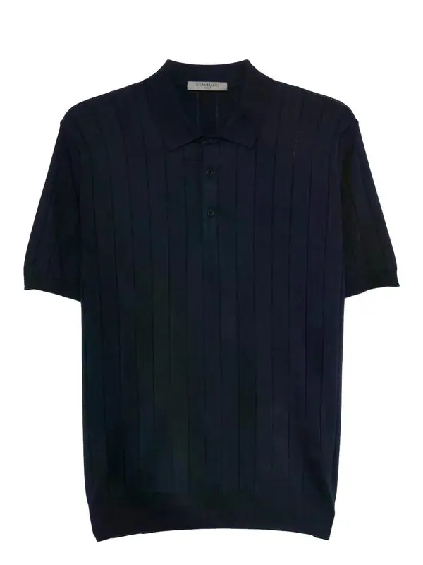 Corneliani Cotton Polo Shirt - Blue