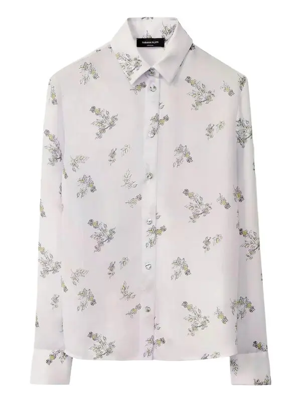 Fabiana Filippi Floral-print Shirt - White
