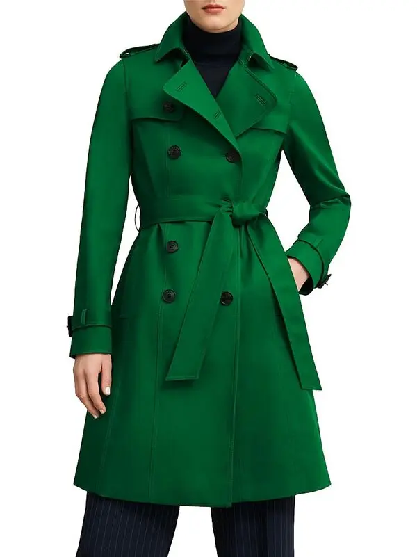 HOBBS LONDON Skylar Trench Coat - Verdant Green