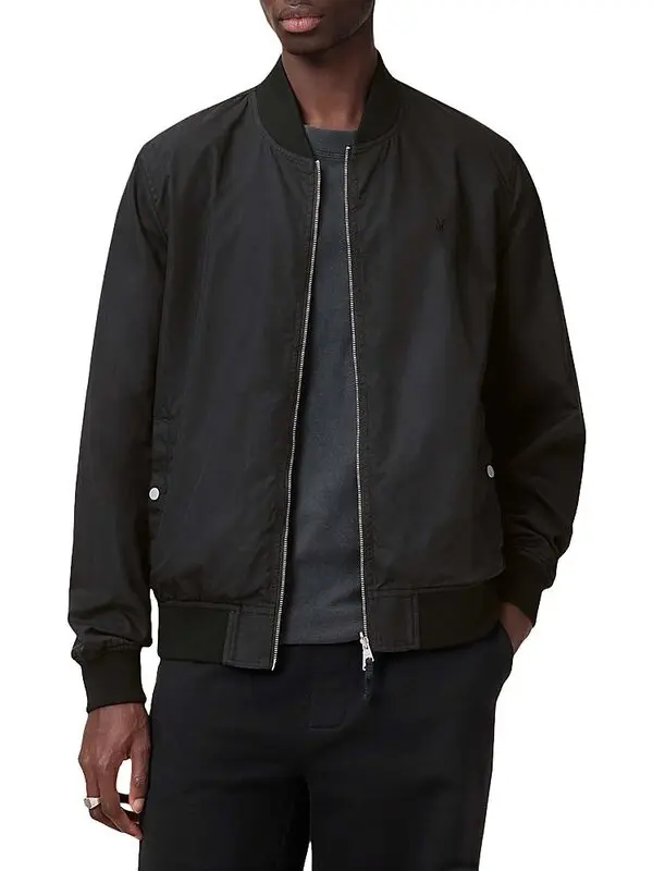 ALLSAINTS Bassett Reversible Bomber Jacket - Black/command Blue