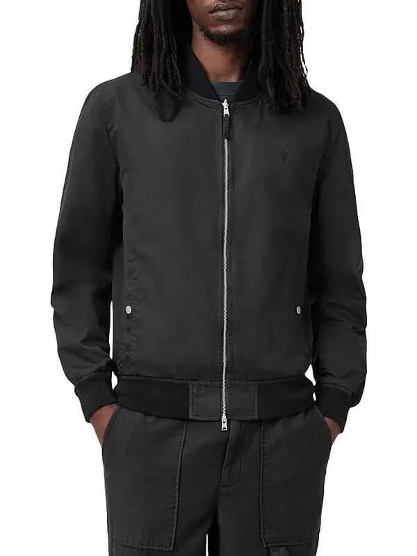 ALLSAINTS Bassett Reversible Bomber Jacket - Black/dull Green
