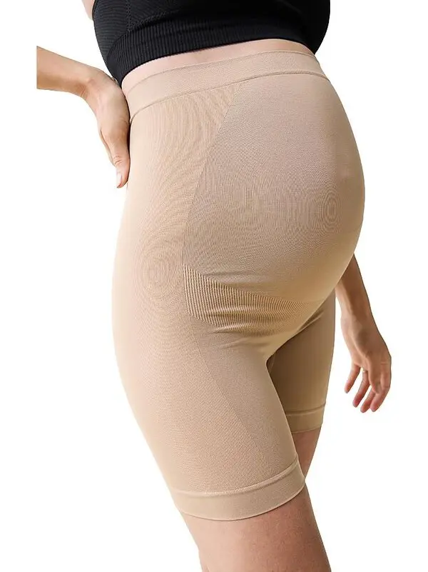 Ingrid & Isabel® Shapewear Maternity Shorts, Pack Of 2 - Beige/ Beige