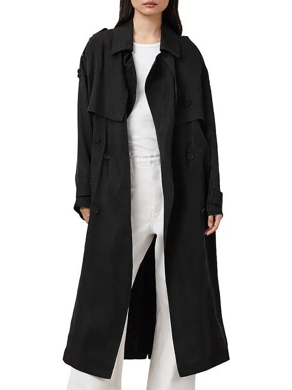 ALLSAINTS Linnie Trench Coat - Black