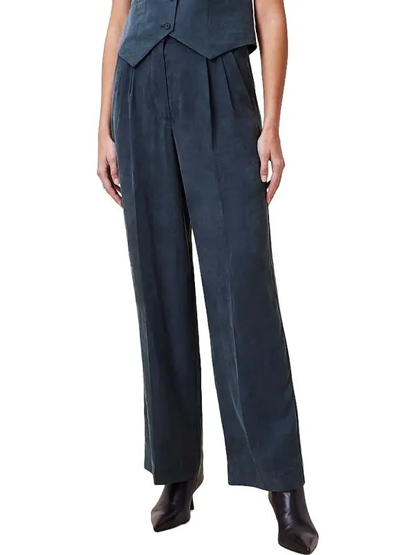 ALLSAINTS Averie Ten Pleated Waist Trousers - Blueberry