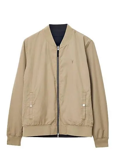 ALLSAINTS Bassett Stand-collar Reversible Jacket - Azula Blue/bro