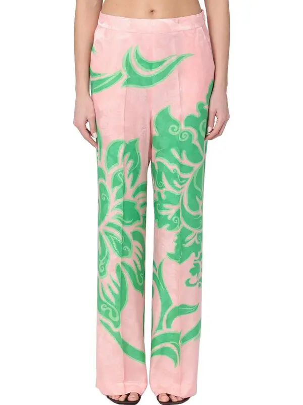 Etro Wide Printed Trousers - Purple