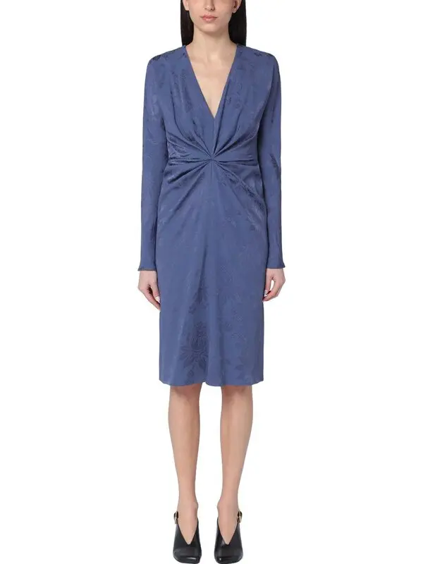 Etro Jacquard Effect Dress - Blue