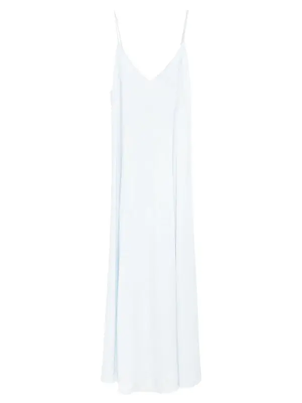 FORTE_FORTE Satin Midi Slipdress - Clear Blue