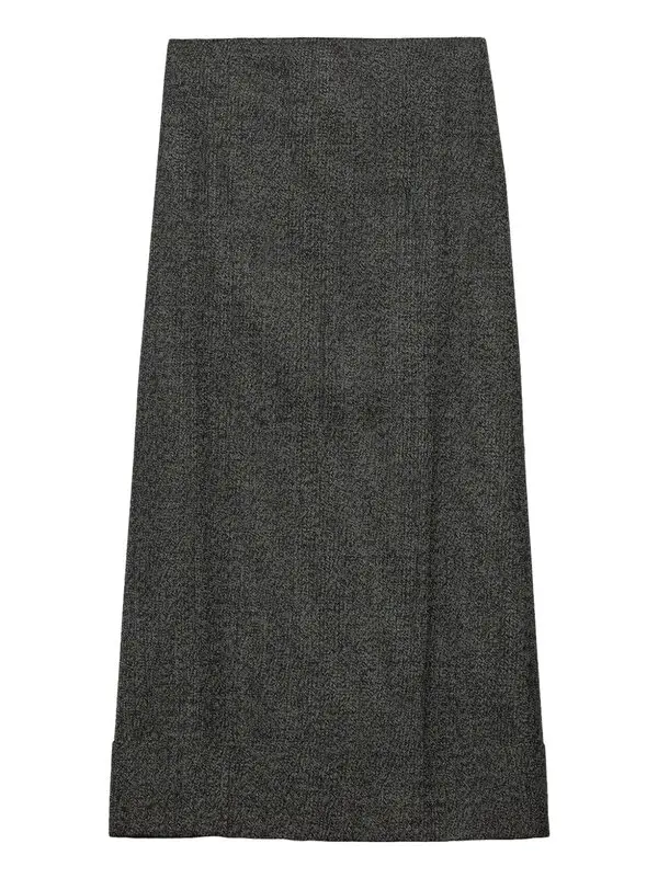 Prada Wool Long Skirt - Black
