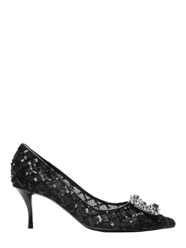 ROGER VIVIER Flower Strass Pumps - Black