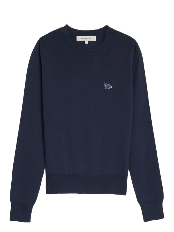 Maison Kitsuné Baby Fox Wool Jumper - Blue